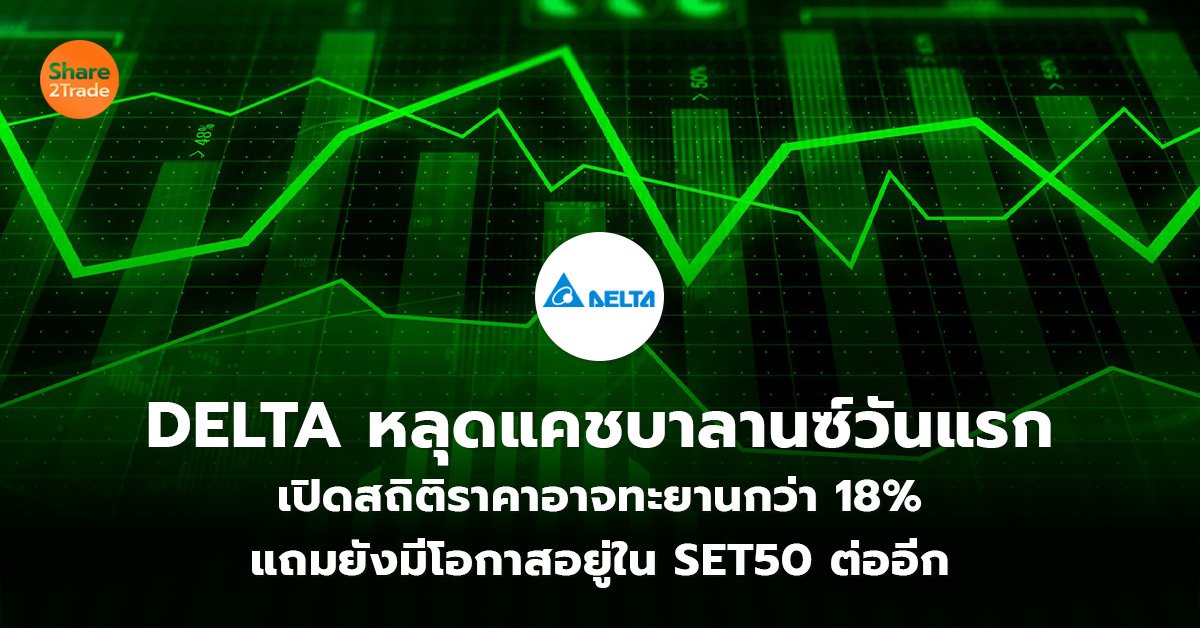 DELTA หลุดแคชบาลานซ์วันแรก เปิดสถิติราคาอาจทะยานกว่า 18% แถมยังมีโอกาสอยู่ใน SET50 ต่ออีก ...